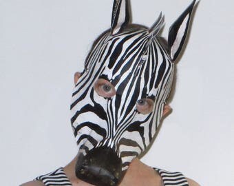 Zebra mask | Etsy