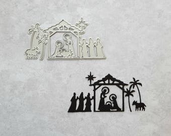 Nativity die cut | Etsy