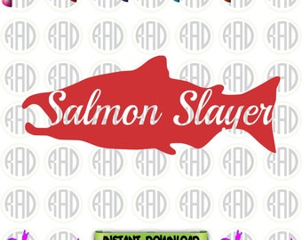 Salmon svg | Etsy