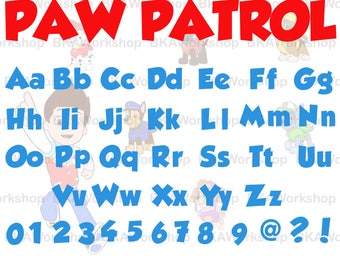 Paw patrol font | Etsy