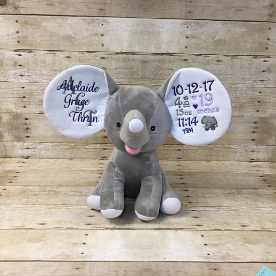 Personalized Elephant Personalized Baby Gift Dumble
