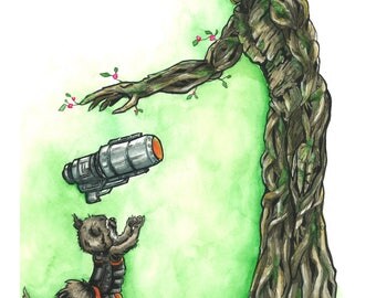 The Giving Tree Wedding Invitation Hand Drawn