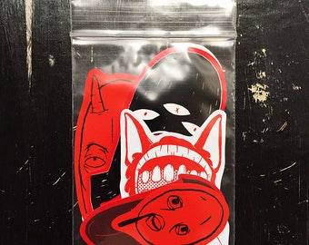 Creepy stickers | Etsy