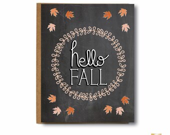 Fall greeting card | Etsy