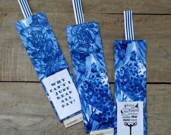 Blue bookmark | Etsy