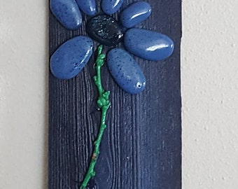 Pebble art flowers | Etsy