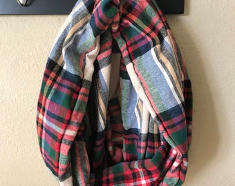 Red plaid blanket | Etsy