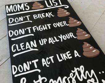 Funny house rules | Etsy