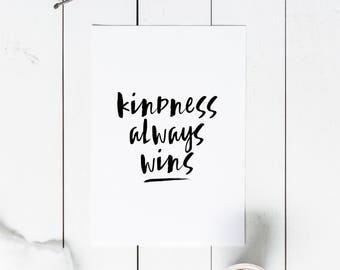 Kindness always wins | Etsy