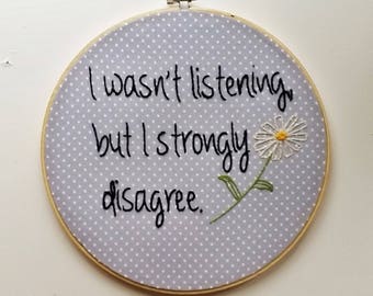 Embroidered quote | Etsy