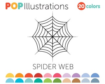 Spider web clipart | Etsy