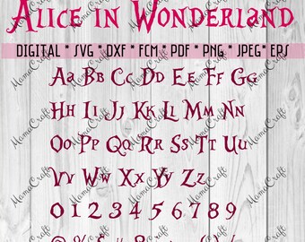 Wonderland alphabet | Etsy