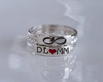 Couple infinity ring | Etsy