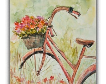 Bicycle painting | Etsy