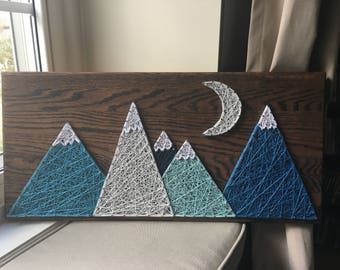 String art mountains | Etsy