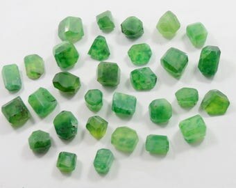 Hydrogrossular Garnet Silver Ring Geometric Mountain Peak