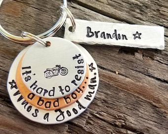 Motorcycle keychain | Etsy