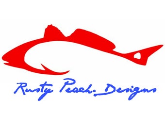 Redfish decal | Etsy