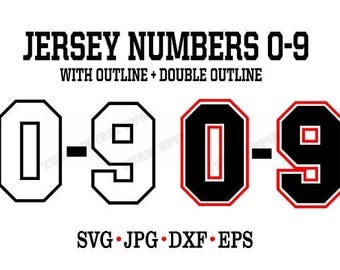 Baseball numbers svg | Etsy