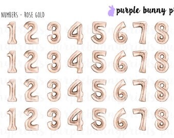 Giant 34 Rose Gold Balloon Numbers/ Rose Gold Number