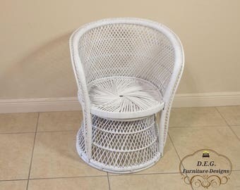 Wicker fan chair | Etsy