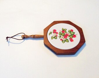 Wood and tile trivet | Etsy