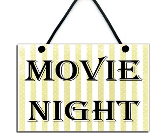 Movie night sign | Etsy