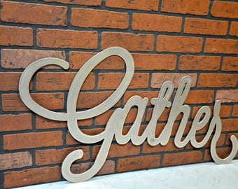 Large gather sign | Etsy