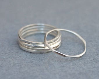 Silver ring set | Etsy