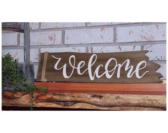 Rustic welcome sign | Etsy