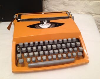Orange typewriter | Etsy