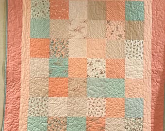 Peach quilt | Etsy