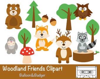 10 Woodland Animal Clipart Forest Animals Animal Clip Art