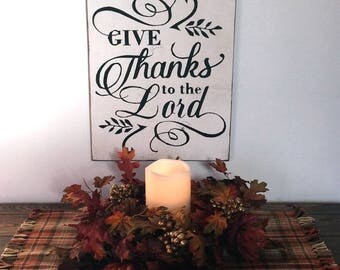 Primitive Sign Wood Sign Happy ThanksGiving
