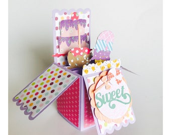 Pop up box card | Etsy