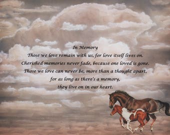 Horse memorial poem | Etsy