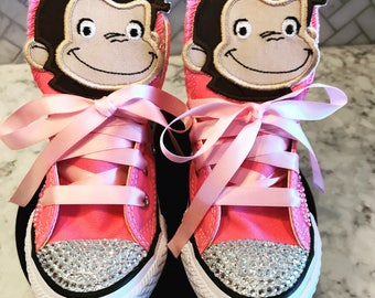 Curious george shoes | Etsy