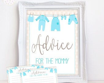 Printable Advice for Mommy To Be Kate Spade Baby Shower Game