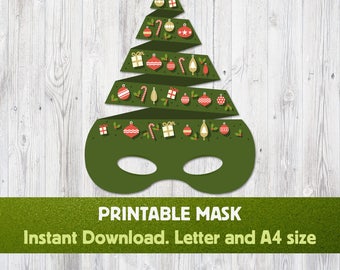 Christmas mask | Etsy