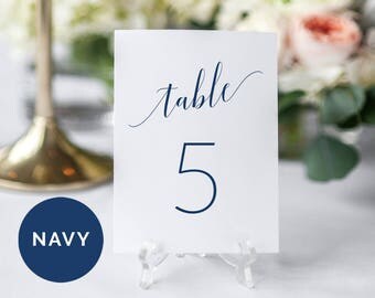 Table number cards | Etsy