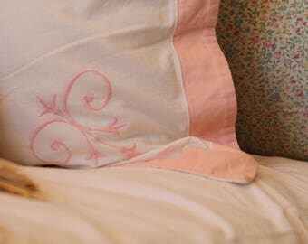 Pink euro sham | Etsy