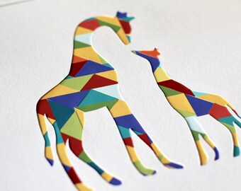 Geometric giraffe | Etsy