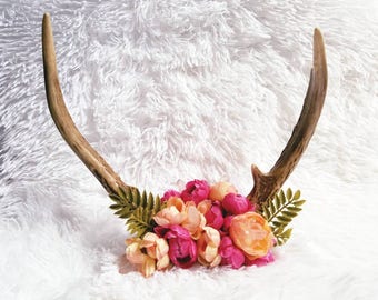 Pink antlers | Etsy