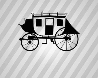 Stagecoach drawing | Etsy