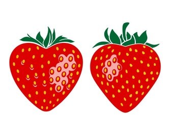 Strawberry dxf | Etsy