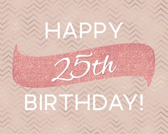 25th birthday banner | Etsy