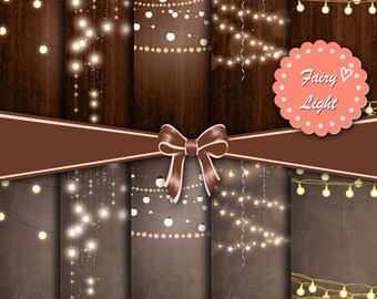 Fairy lights digital paper digital paper scrapbook paper