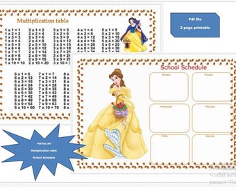 Multiplication table | Etsy