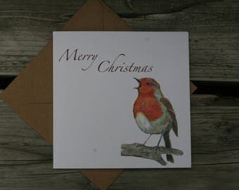 Robin christmas card | Etsy
