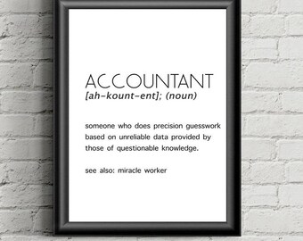 Accountant wall art | Etsy